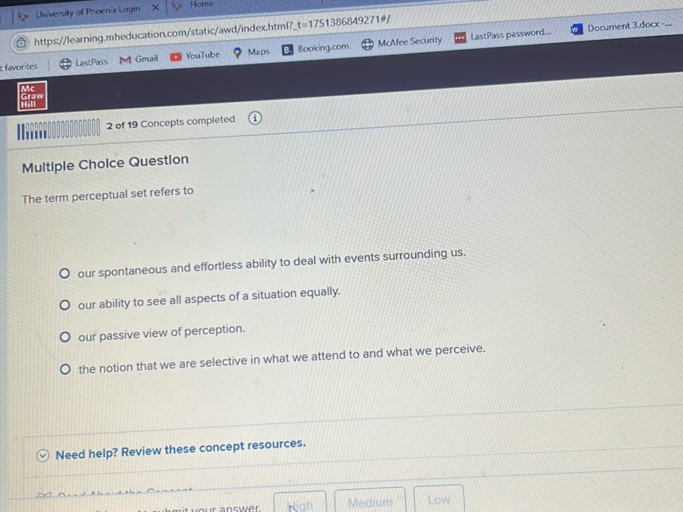 Multiple Choice Question The term | StudyX