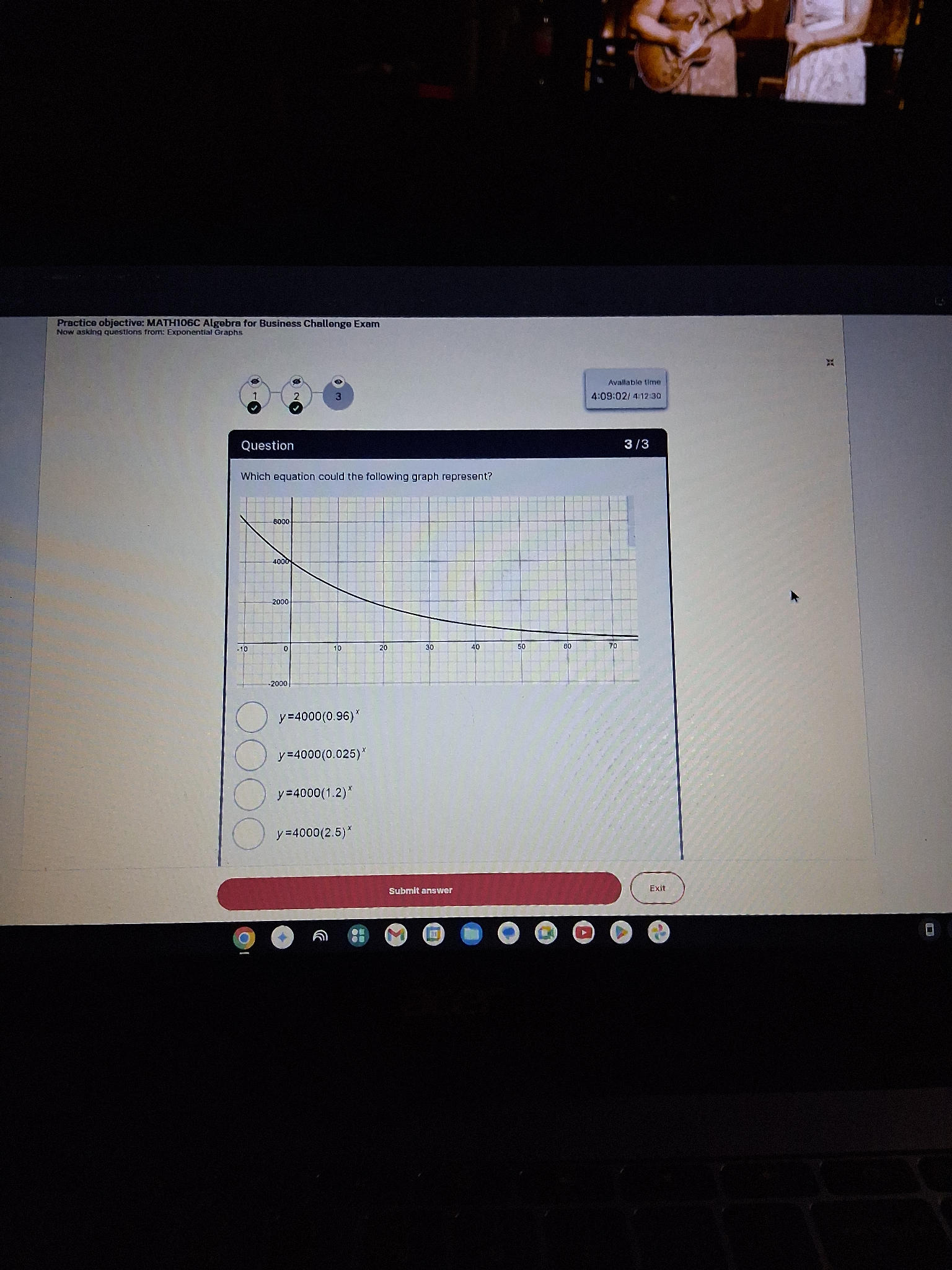 Which equation could the following graph | StudyX