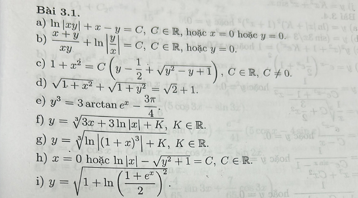 a) $ |xy| + x - y = C$, $C R$, hoặc $x = | StudyX