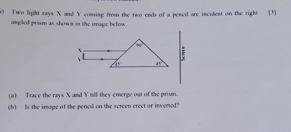 Two light rays X and Y coming from the two | StudyX