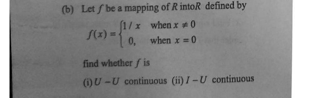 Let $f$ be a mapping of $R$ into $R$ defined | StudyX