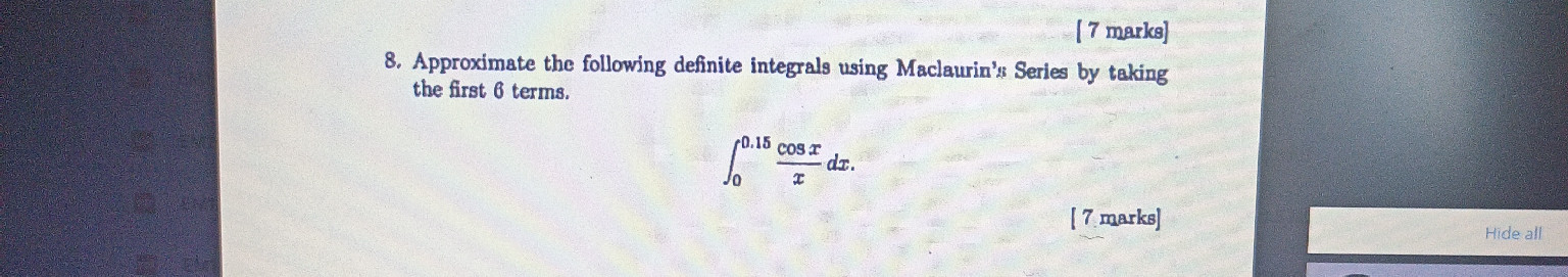 Approximate the following definite integrals | StudyX