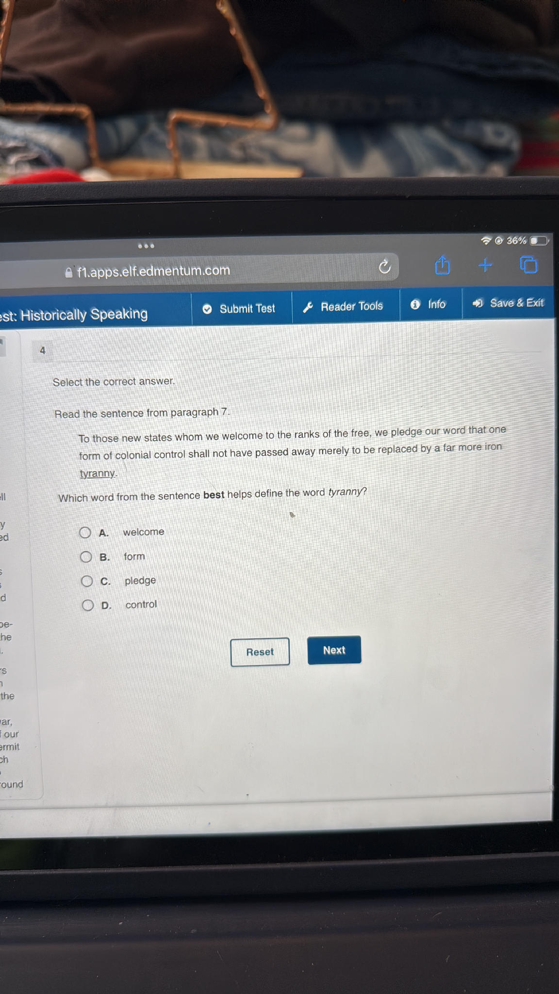 Select the correct answer. Read the | StudyX