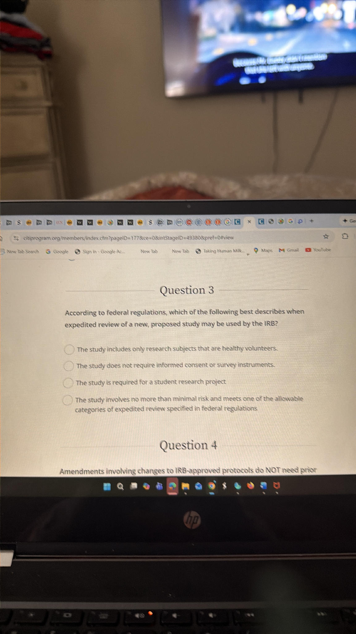 According to federal regulations, which of | StudyX