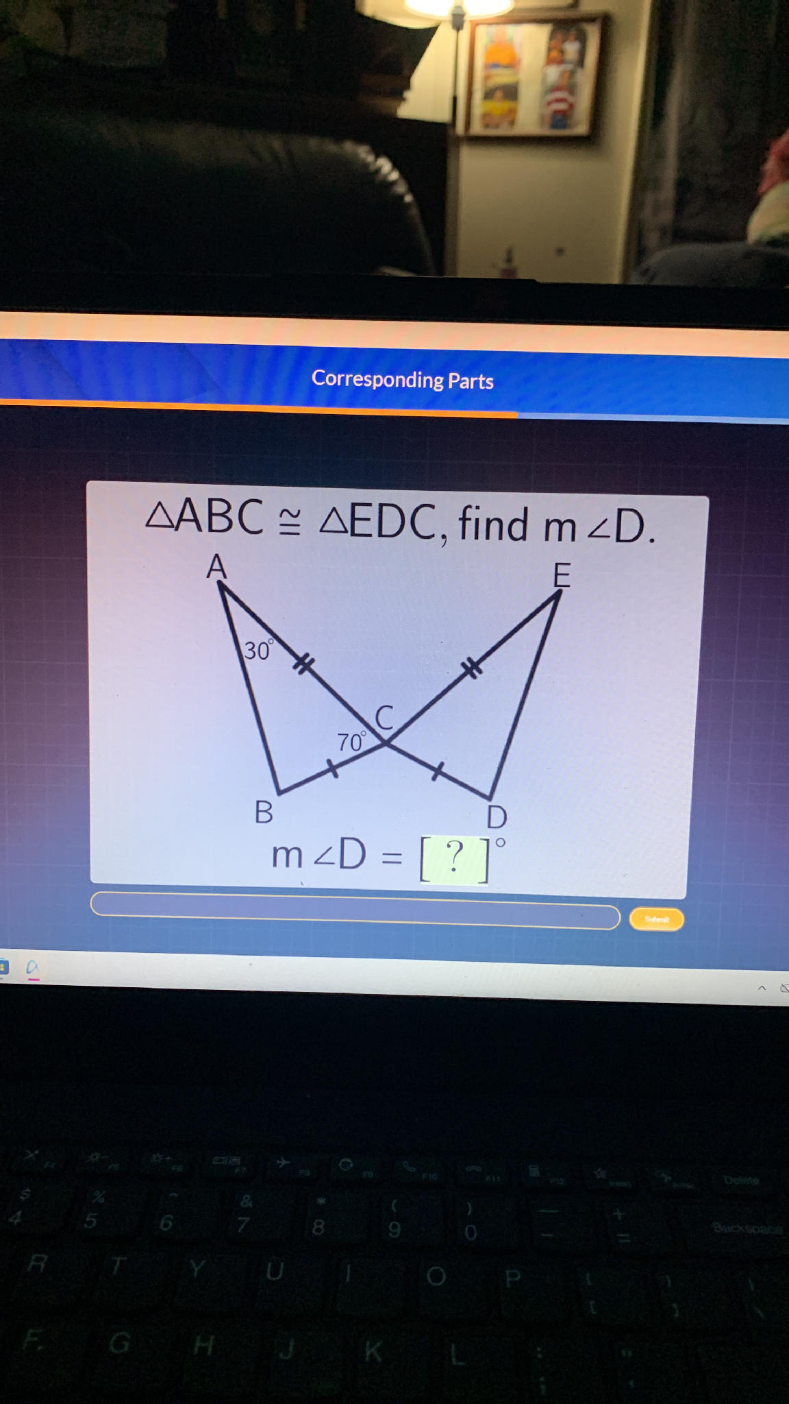 Given the diagram, where $ ABC EDC$, | StudyX