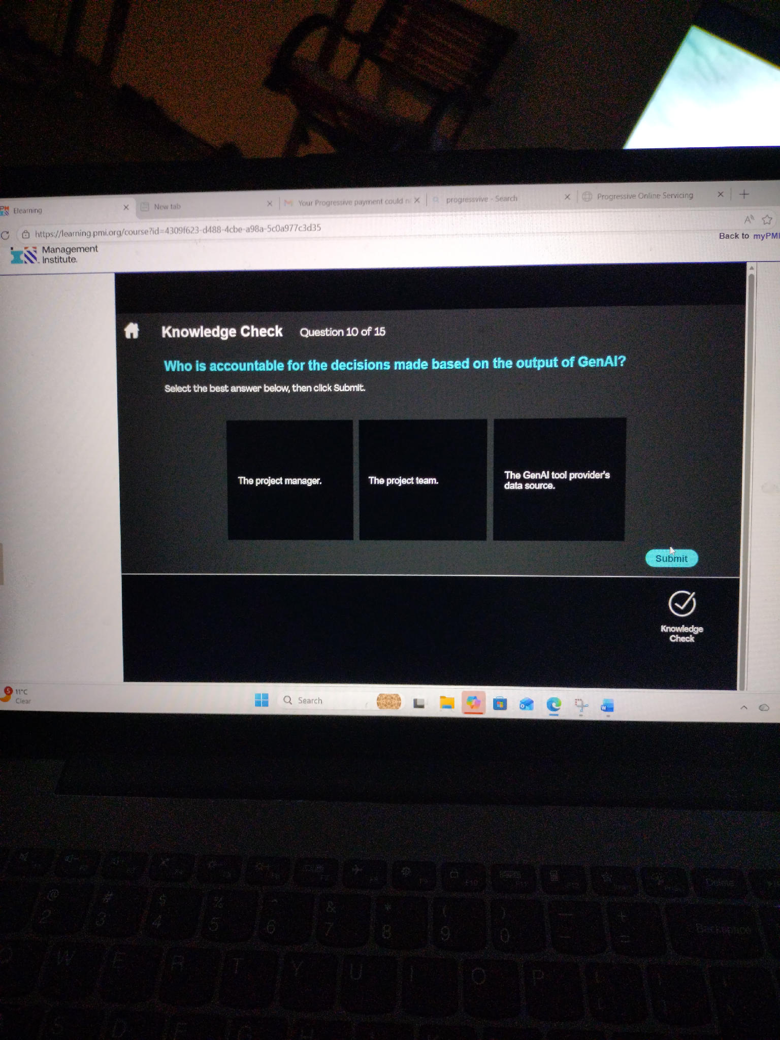 Knowledge Check Question 10 of 15 Who is | StudyX