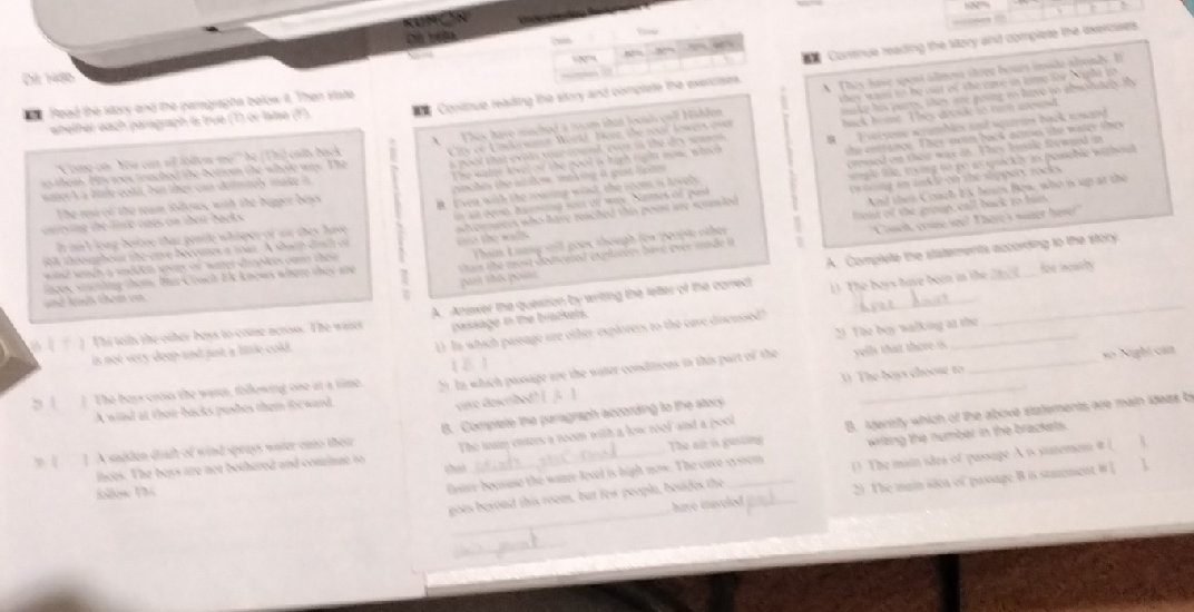 Read the story and the paragraphs below. | StudyX