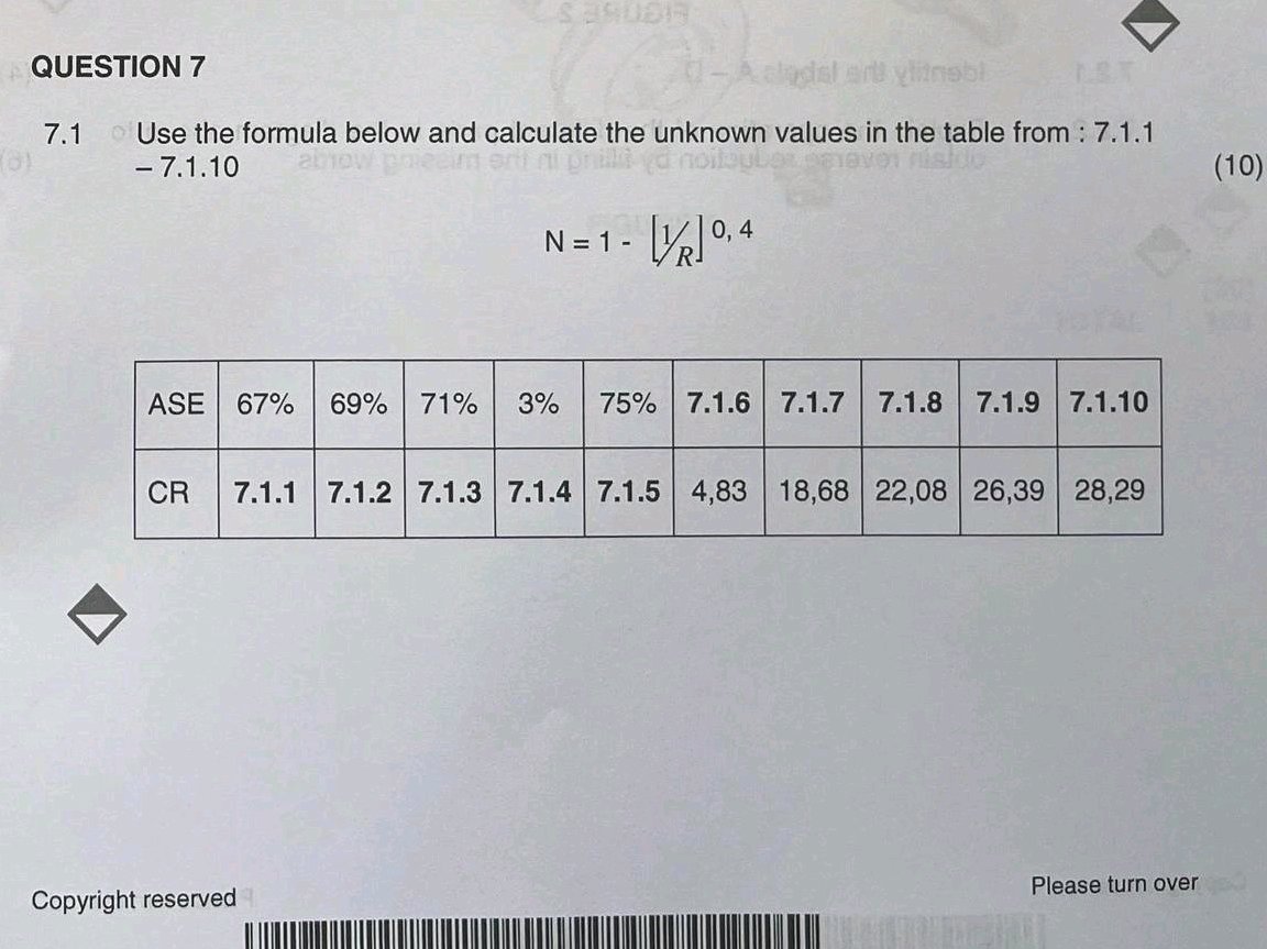 Use the formula below and calculate the | StudyX