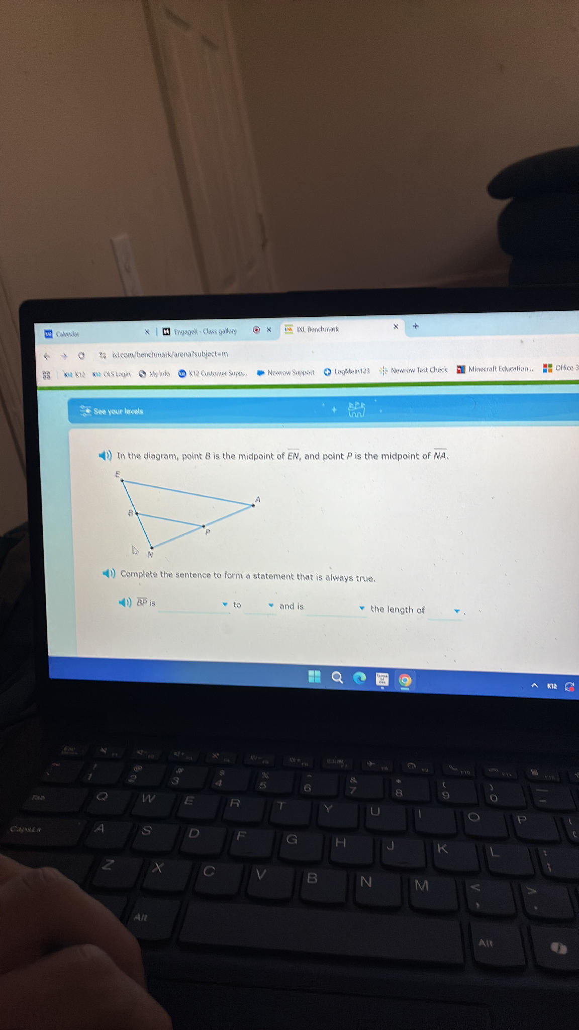 In the diagram, point $B$ is the midpoint of | StudyX