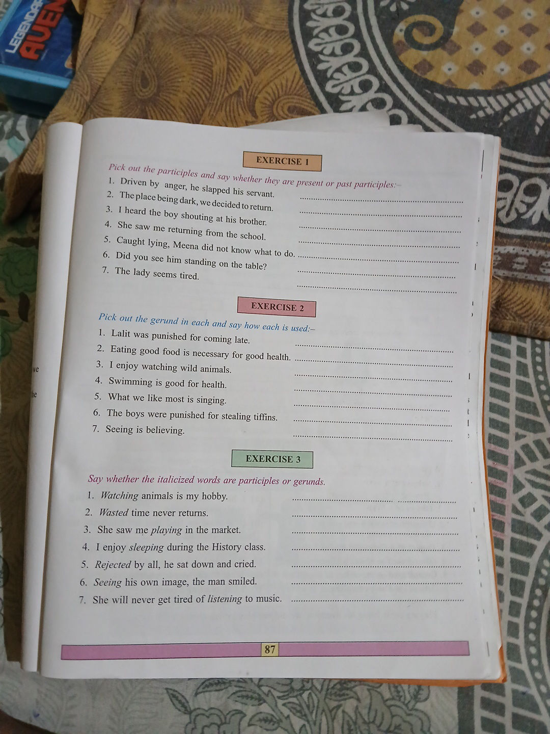 EXERCISE 2 Pick out the gerund in each and | StudyX