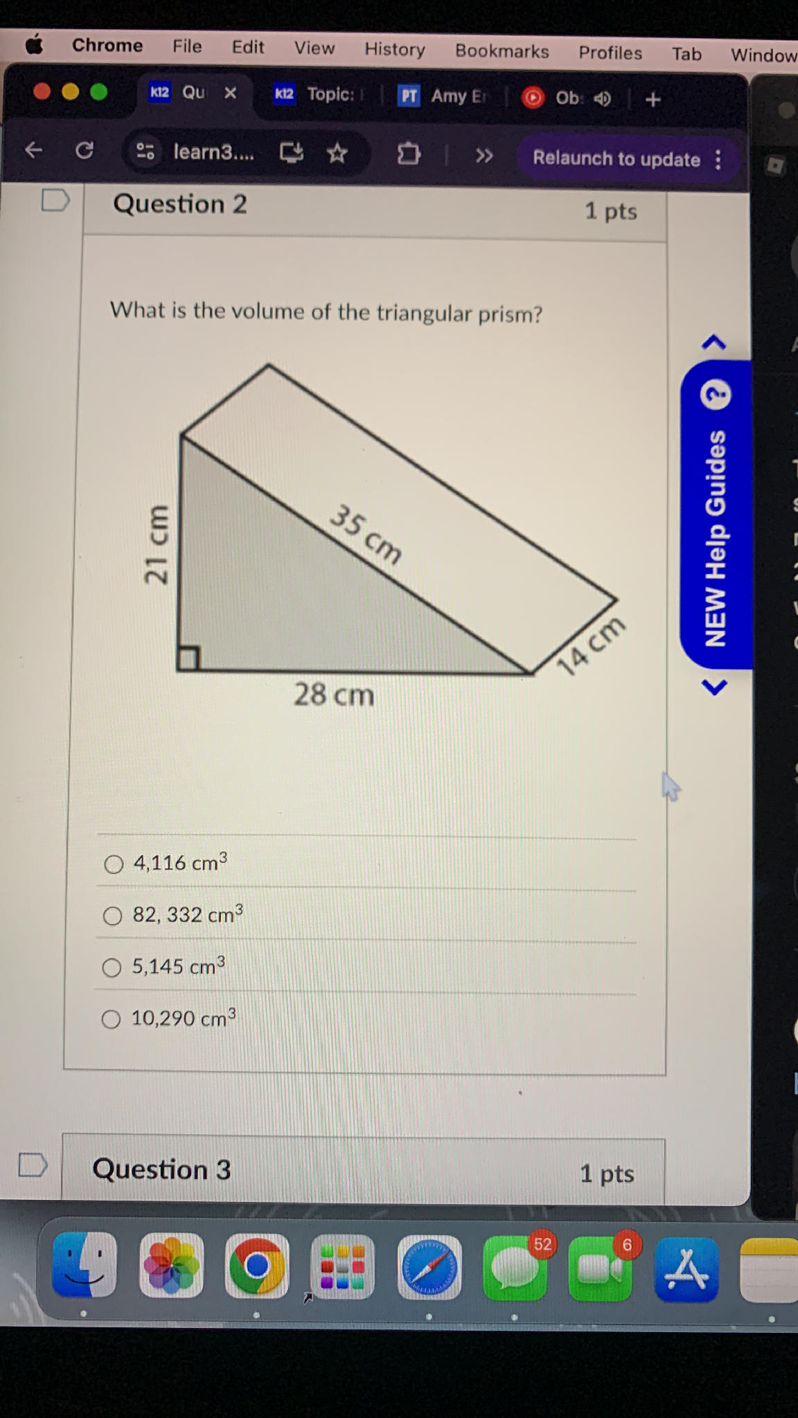 What is the volume of the triangular prism? | StudyX