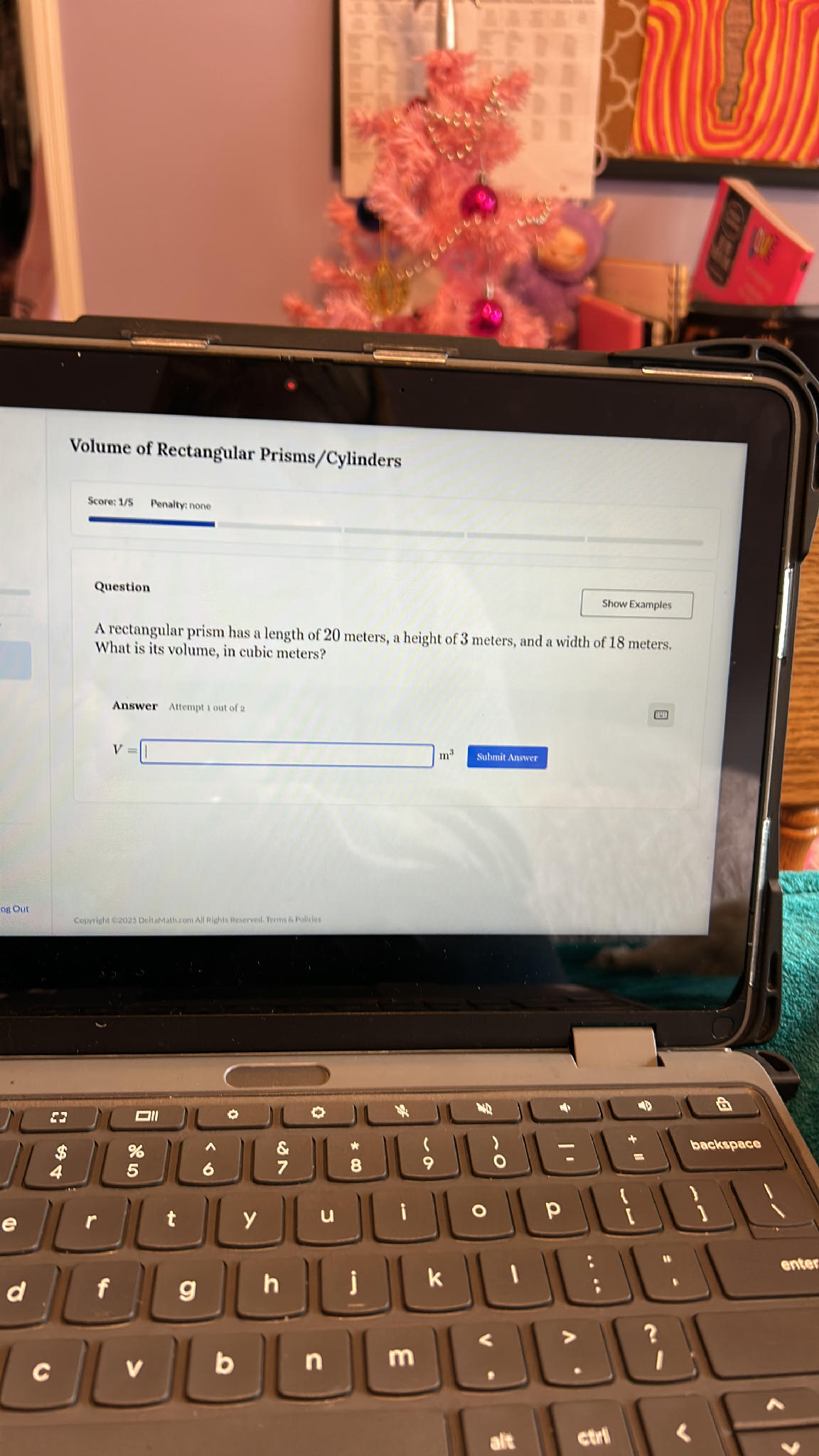 A rectangular prism has a length of $20$ | StudyX