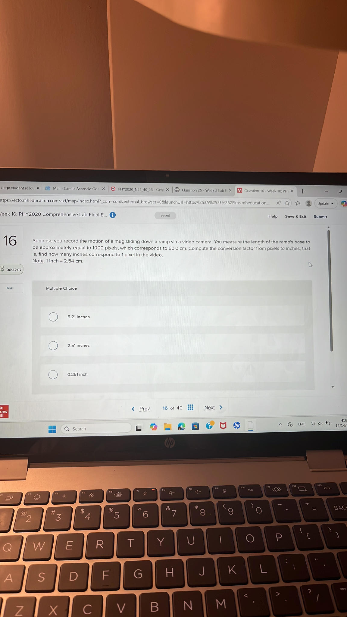 Suppose you record the motion of a mug | StudyX