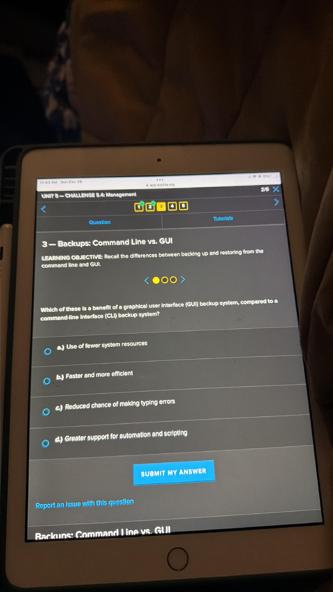 3 – Backups: Command Line vs. GUI LEARNING | StudyX