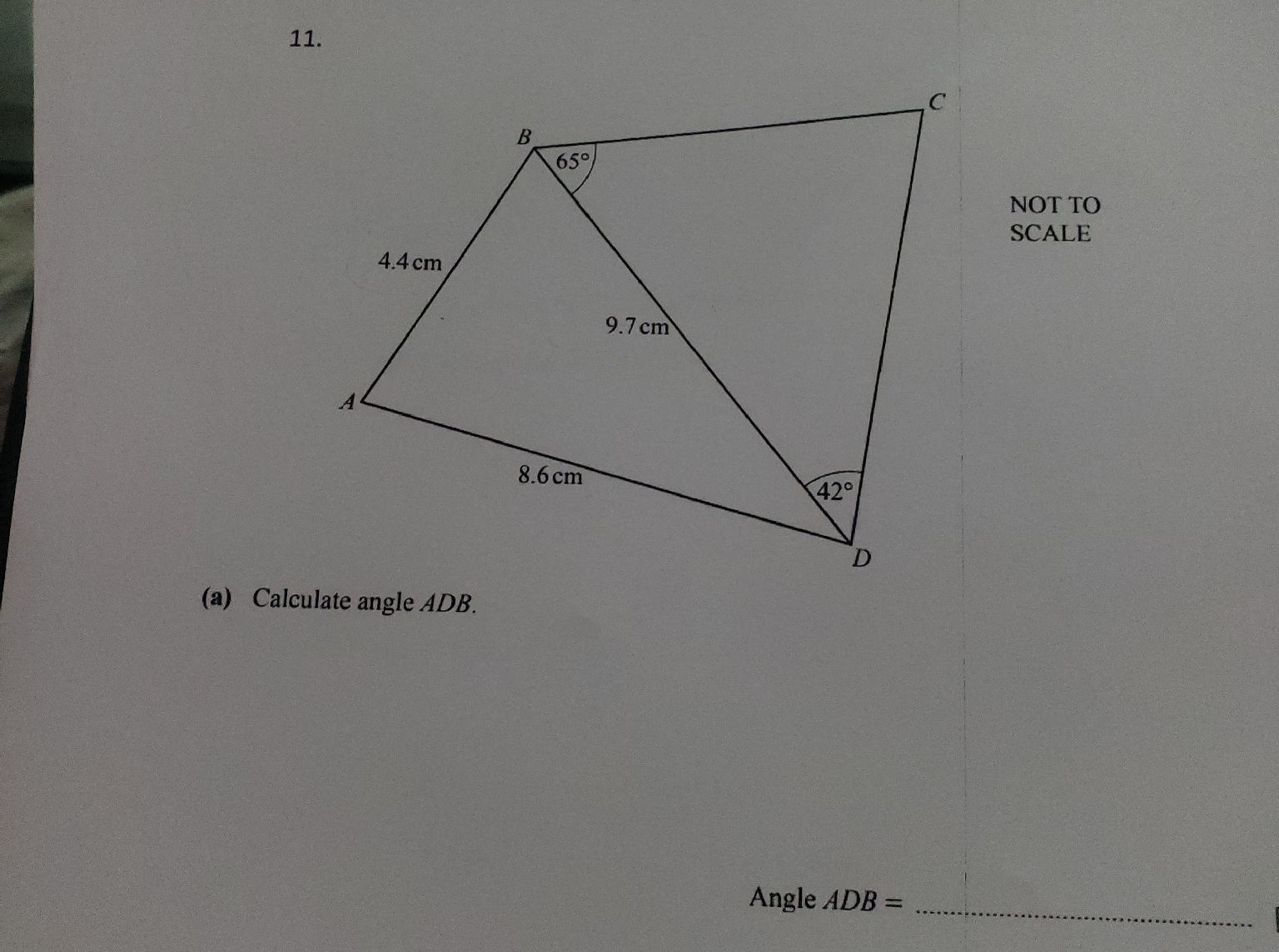 Figure shows a quadrilateral ABCD where AB = | StudyX