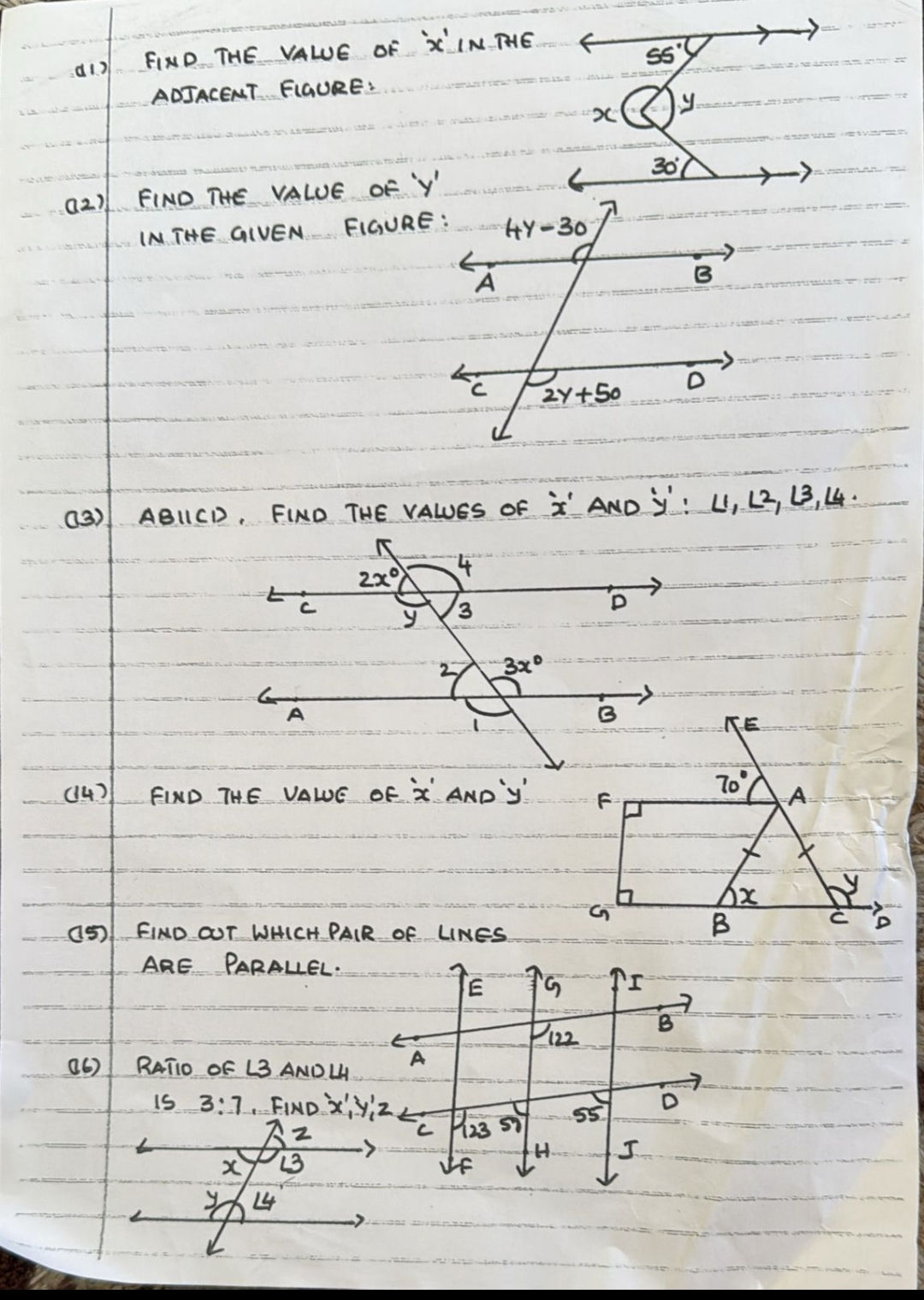 FIND THE VALUE OF 'x' IN THE ADJACENT | StudyX