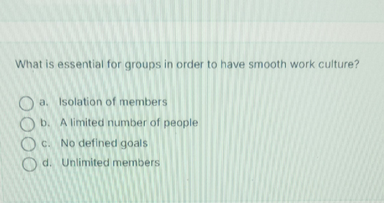 What is essential for groups in order to | StudyX