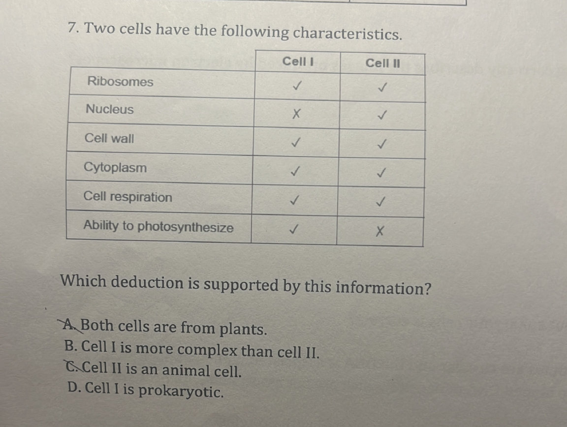 Two cells have the following | StudyX