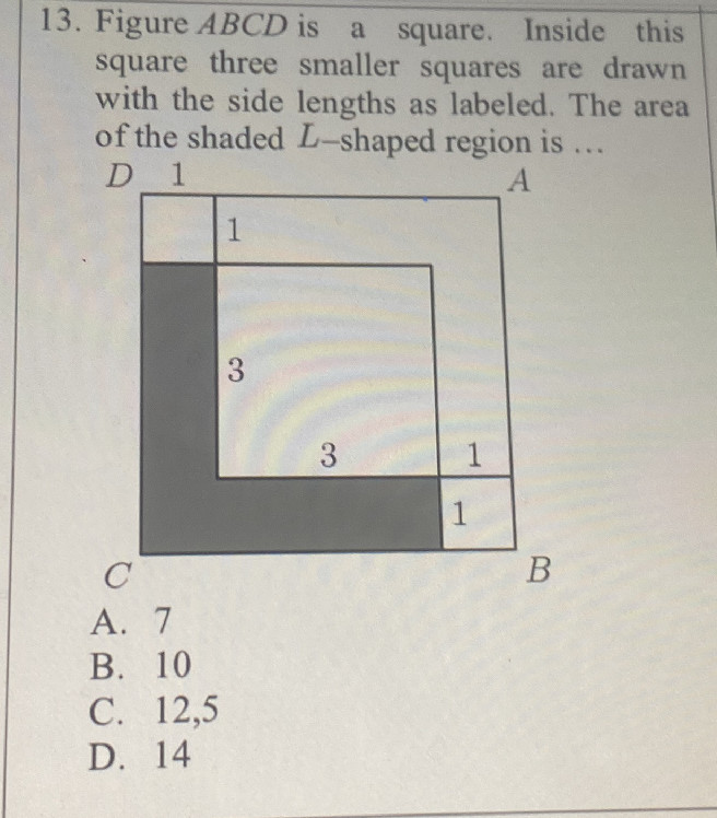 Figure $ABCD$ is a square. Inside this | StudyX