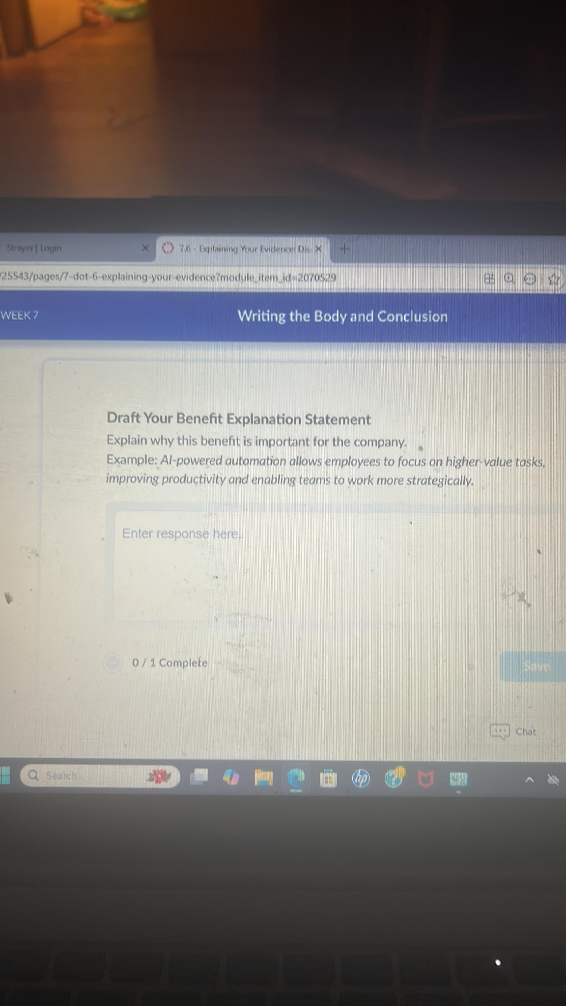 Draft Your Benefit Explanation Statement | StudyX