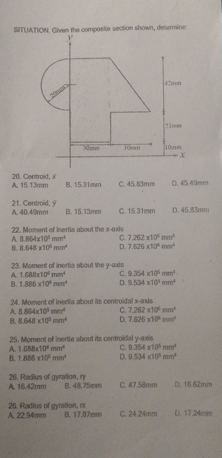 SITUATION. Given the composite section | StudyX
