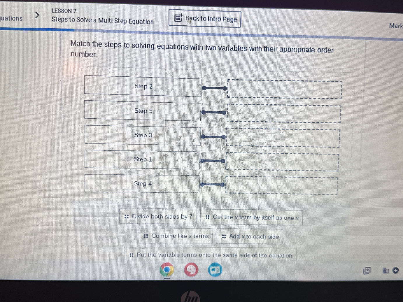 Match the steps to solving equations with | StudyX