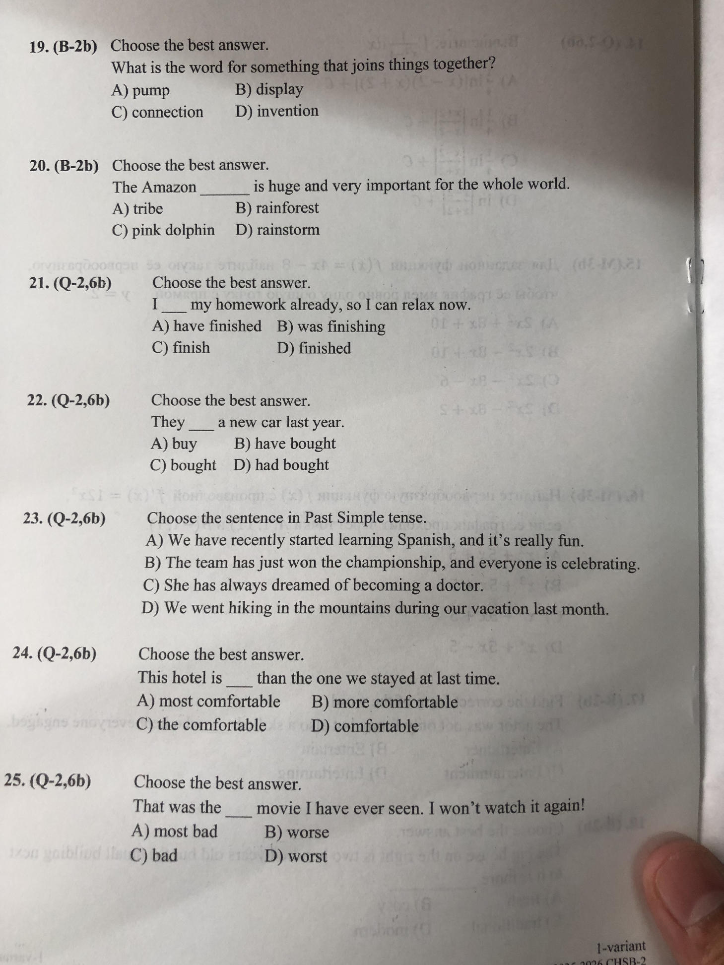 Choose the sentence in Past Simple tense. | StudyX