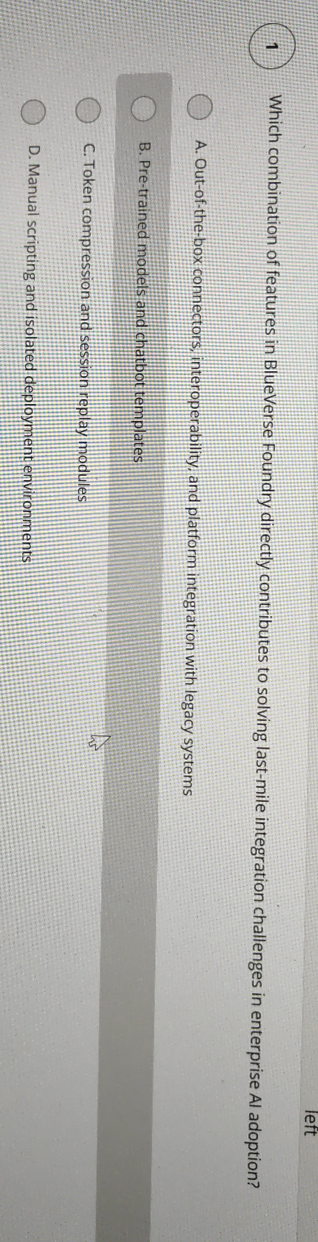 Which combination of features in BlueVerse | StudyX