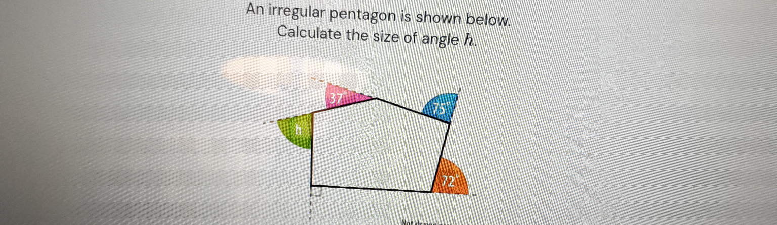 An irregular pentagon is shown below. | StudyX