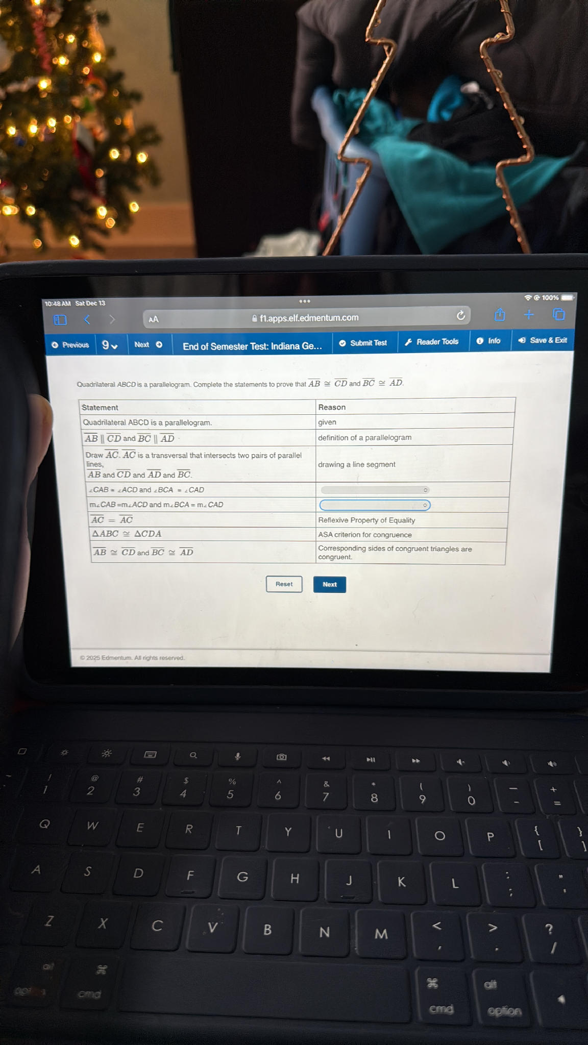Select the correct answer from each | StudyX