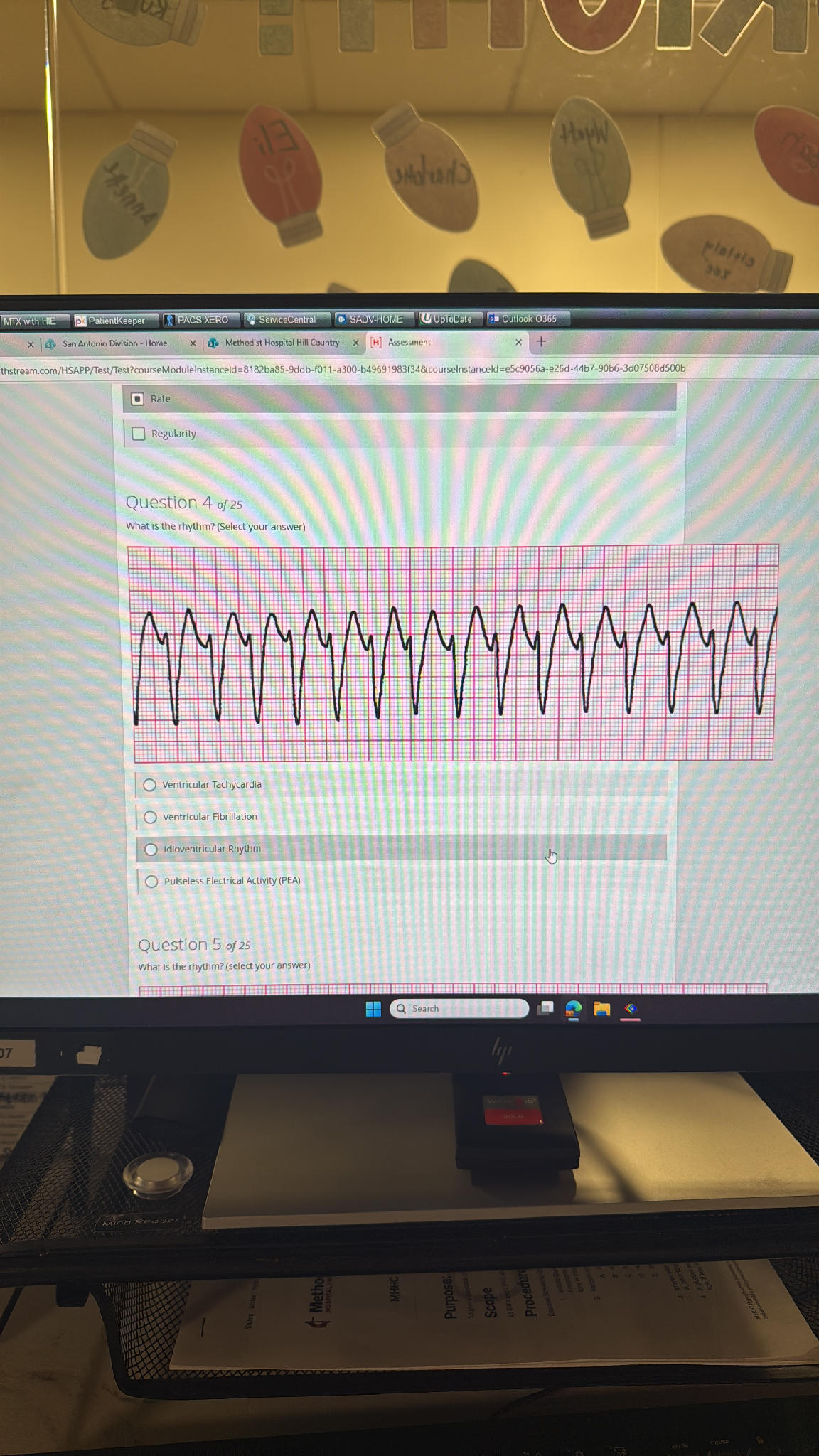 Question 4 of 25 What is the rhythm? (Select | StudyX
