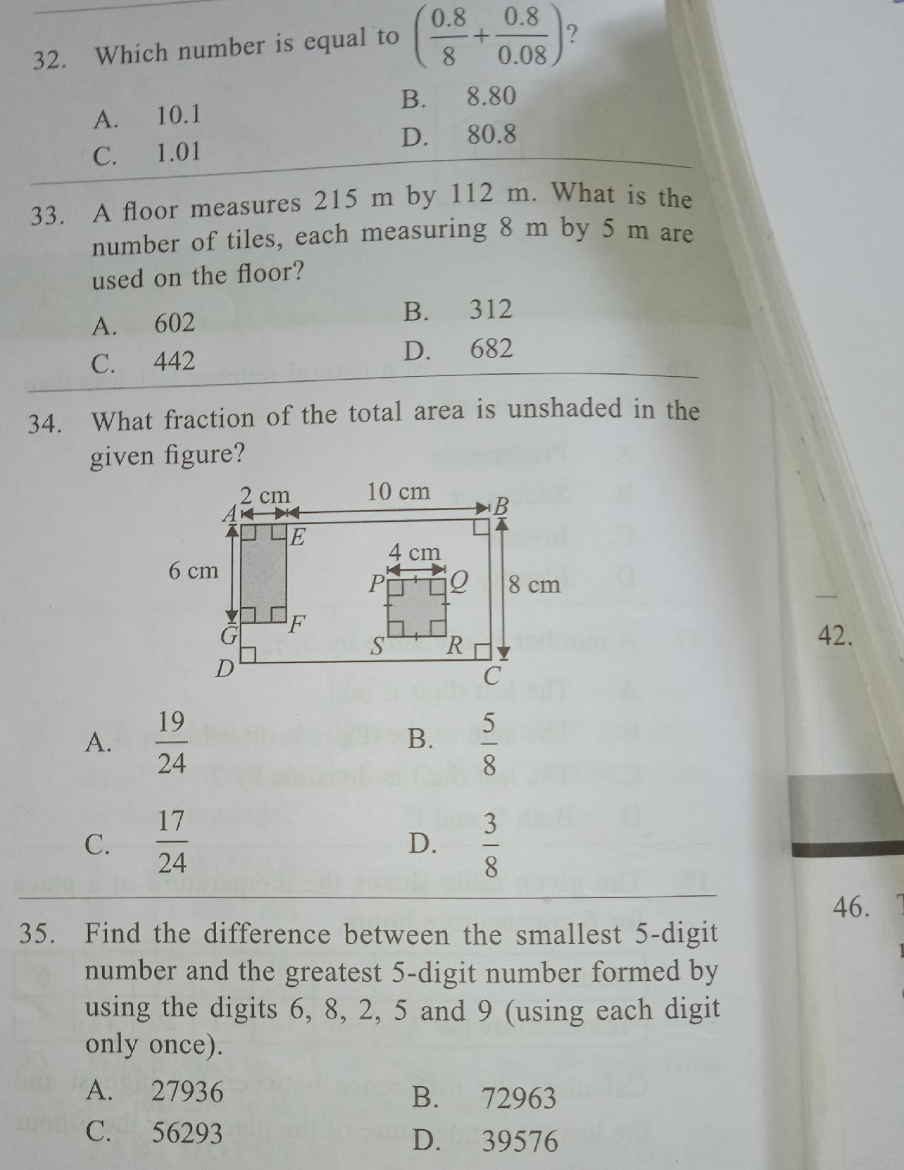 What fraction of the total area is unshaded | StudyX