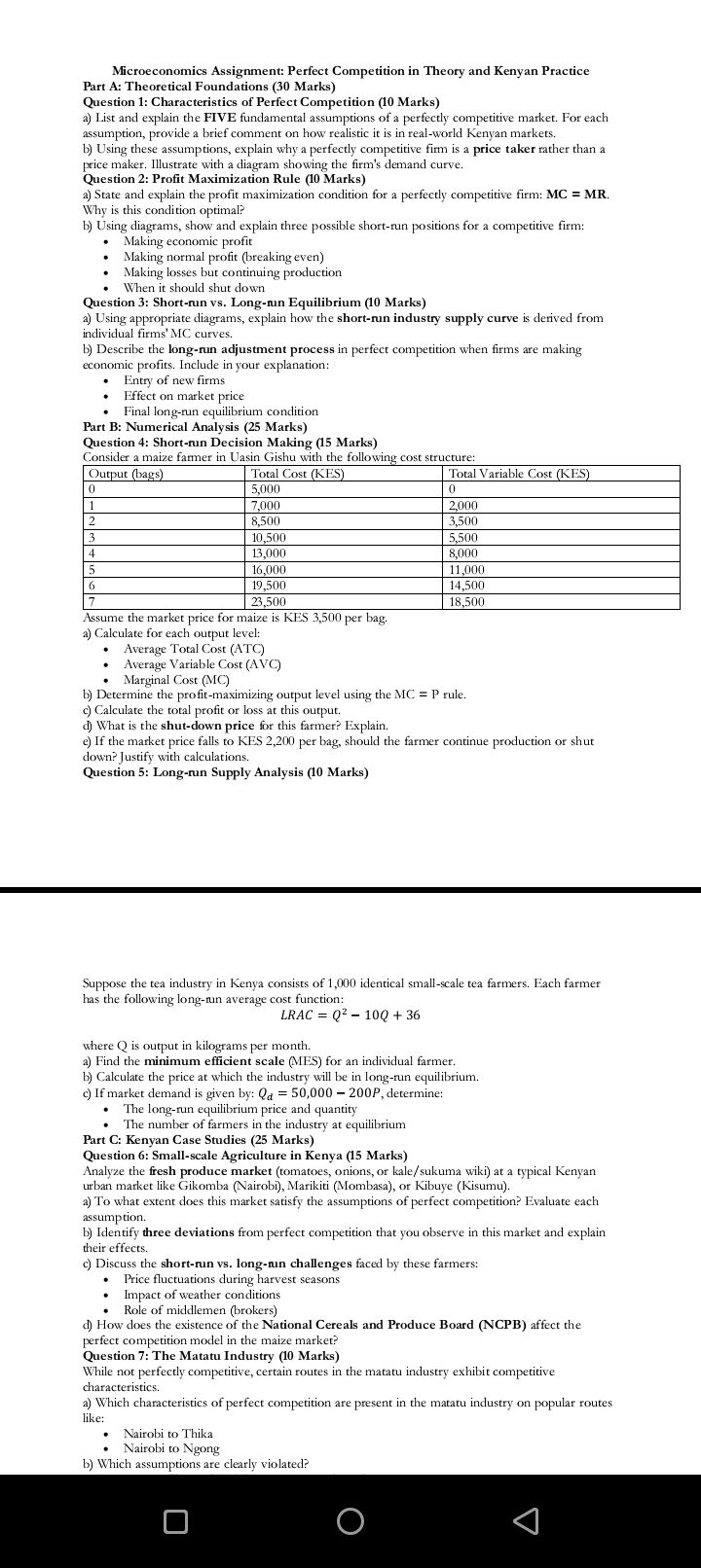 Question 3: Short-run vs. Long-run | StudyX