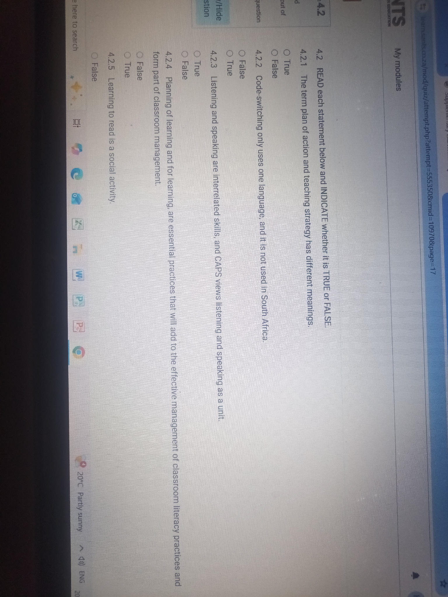 4.2 READ each statement below and INDICATE | StudyX