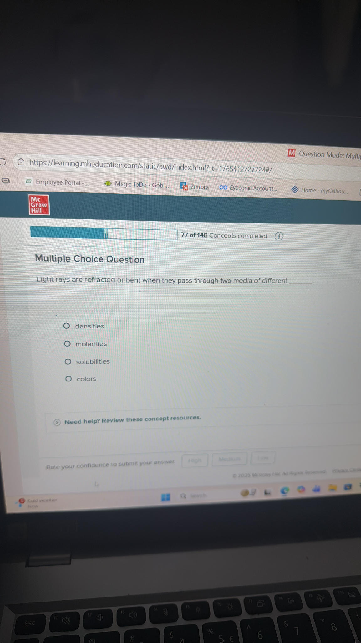 Multiple Choice Question Light rays are | StudyX