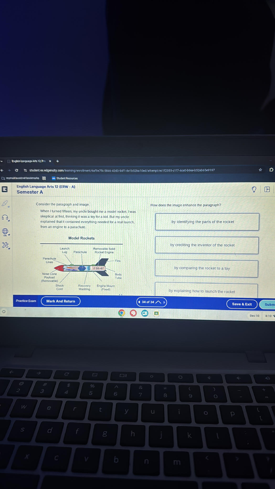 Consider the paragraph and image. When I | StudyX