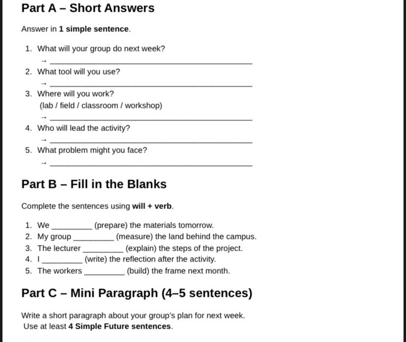 Part A - Short Answers Answer in 1 simple | StudyX