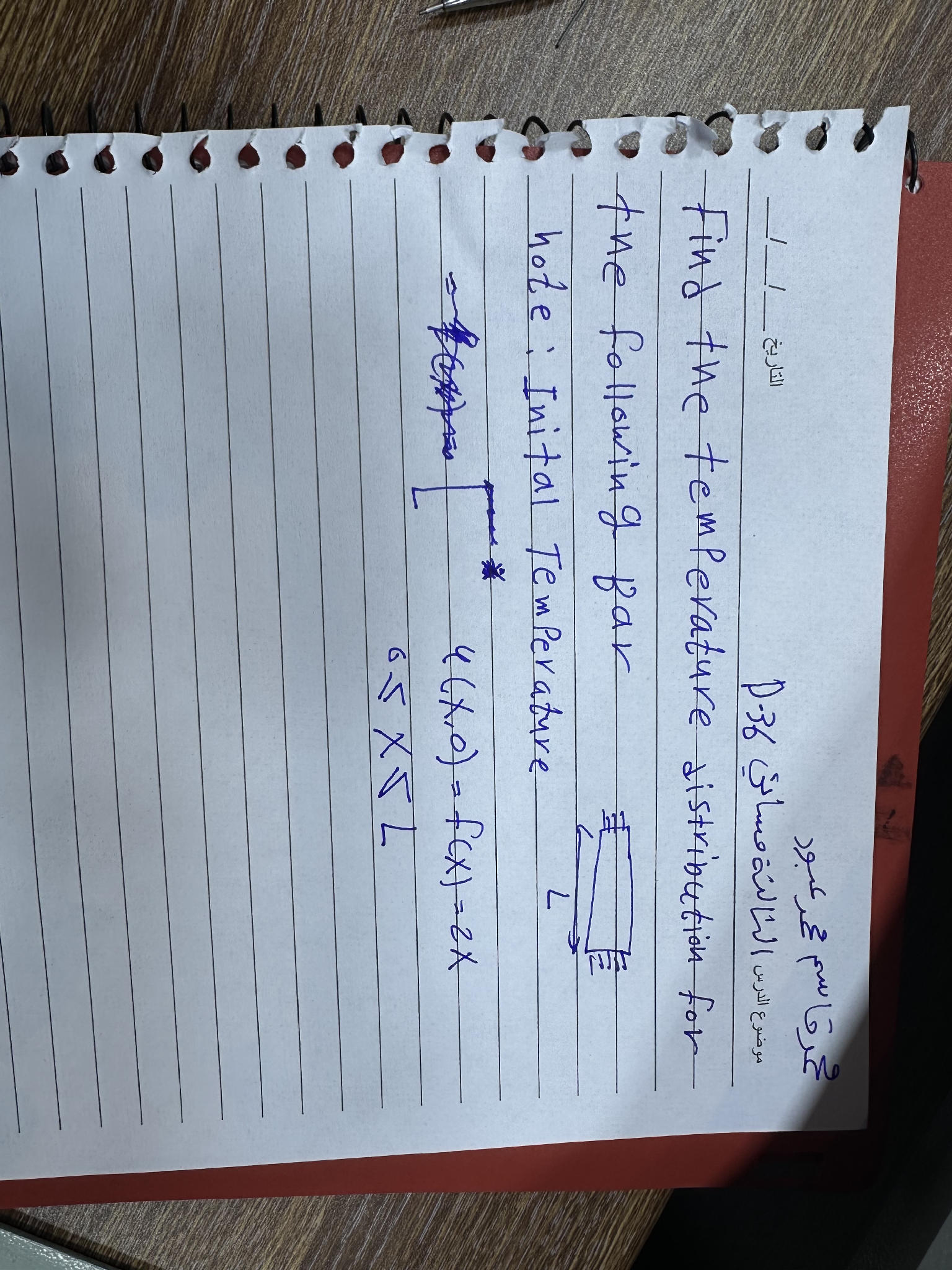Find the temperature distribution for the | StudyX