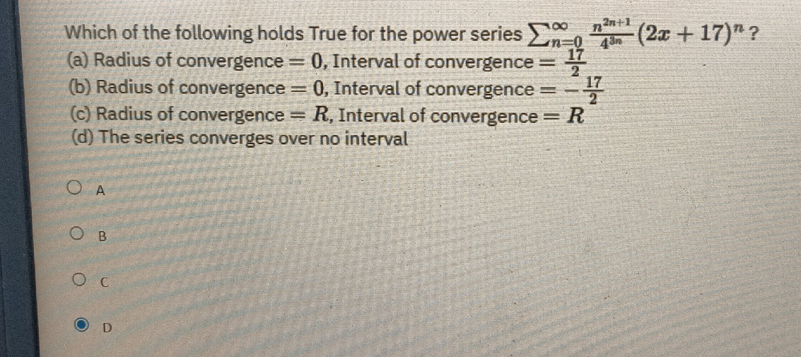 Which of the following holds True for the | StudyX