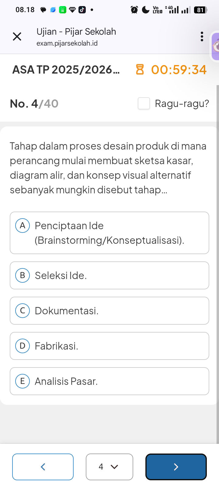 Tahap dalam proses desain produk di mana | StudyX