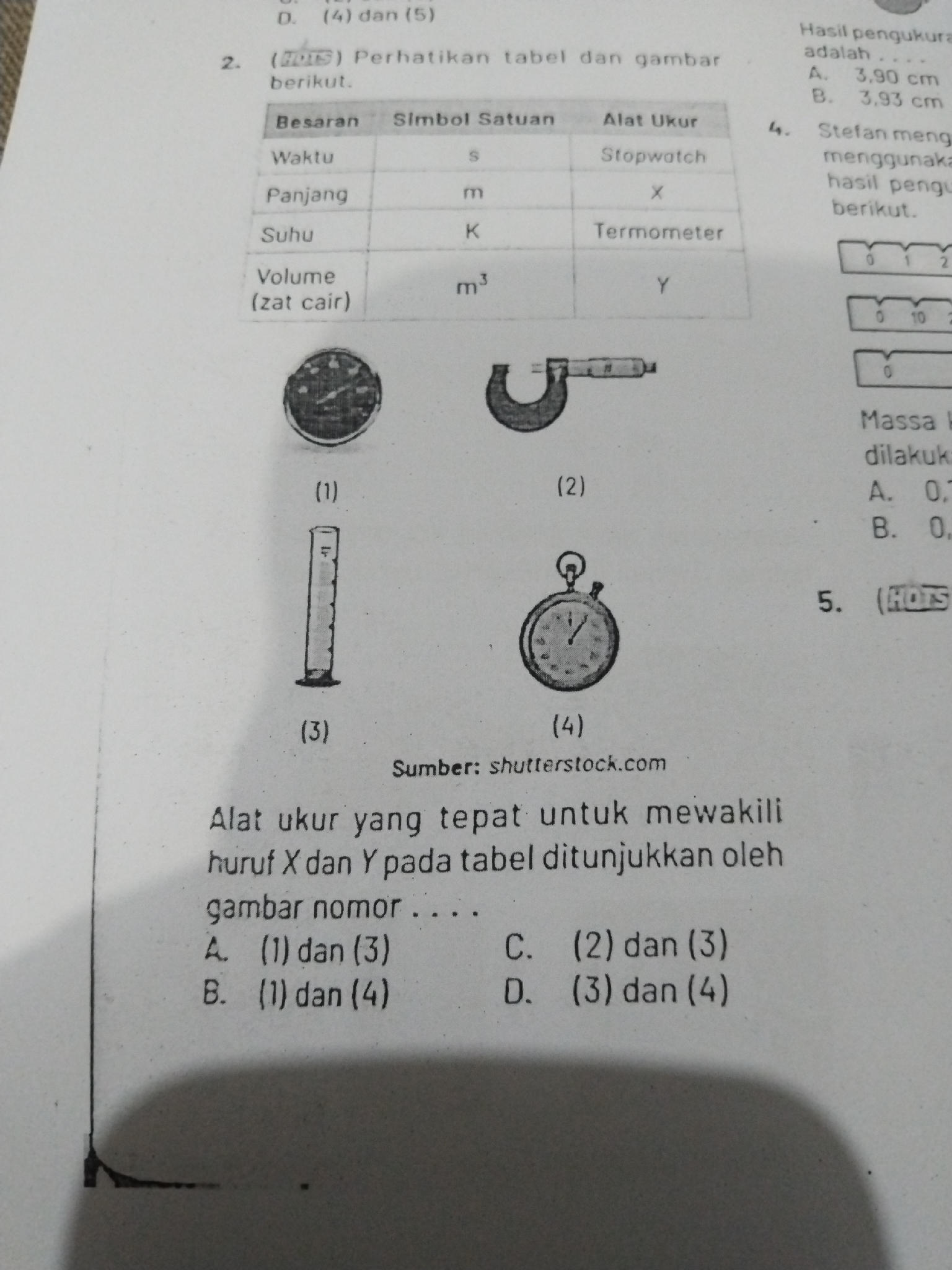 Perhatikan tabel dan gambar berikut. | | StudyX