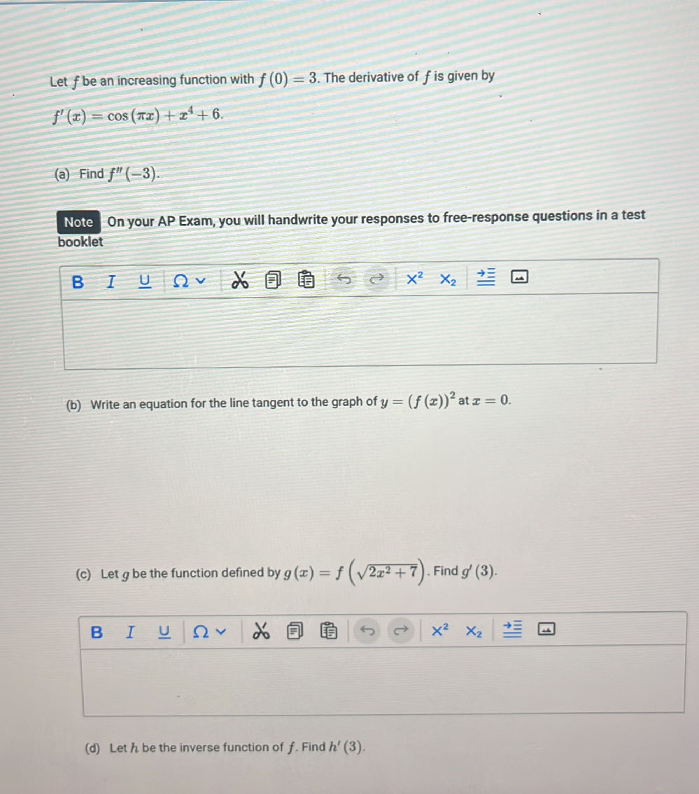 Let $f$ be an increasing function with $f(0) | StudyX
