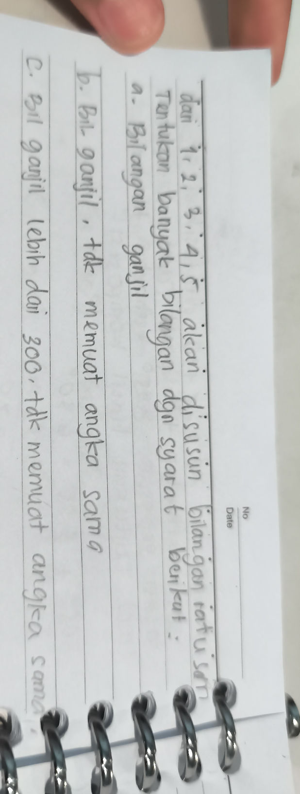 Dari 1, 2, 3, 4, 5 akan disusun bilangan | StudyX