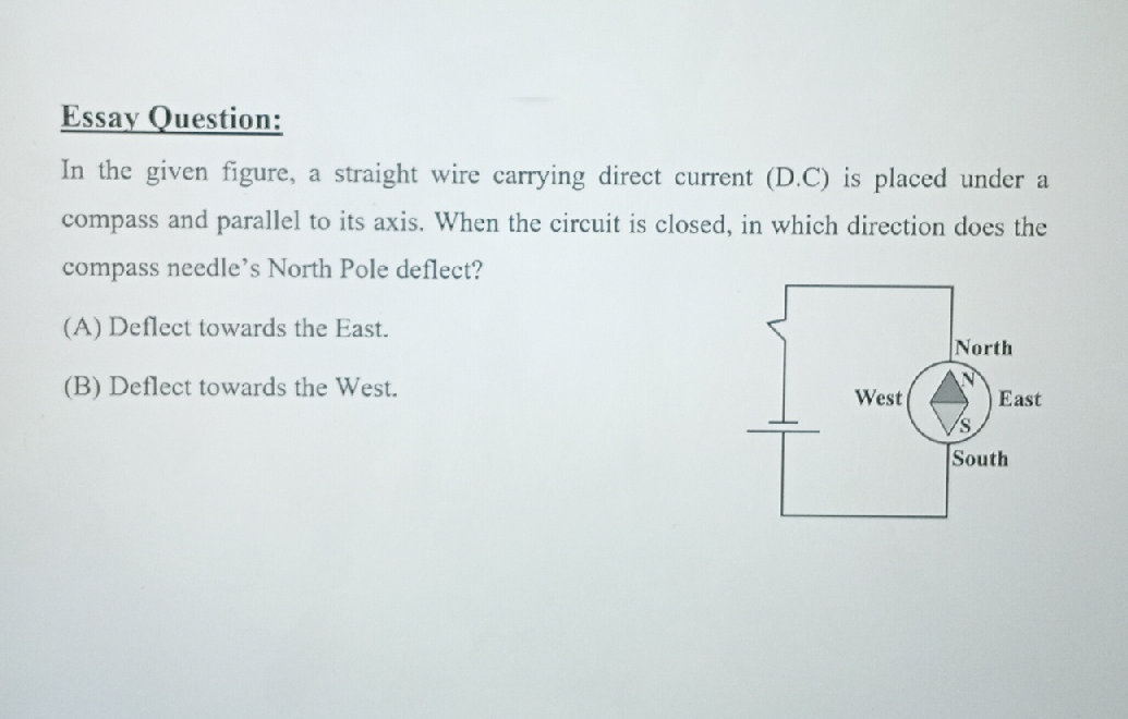 In the given figure, a straight wire | StudyX
