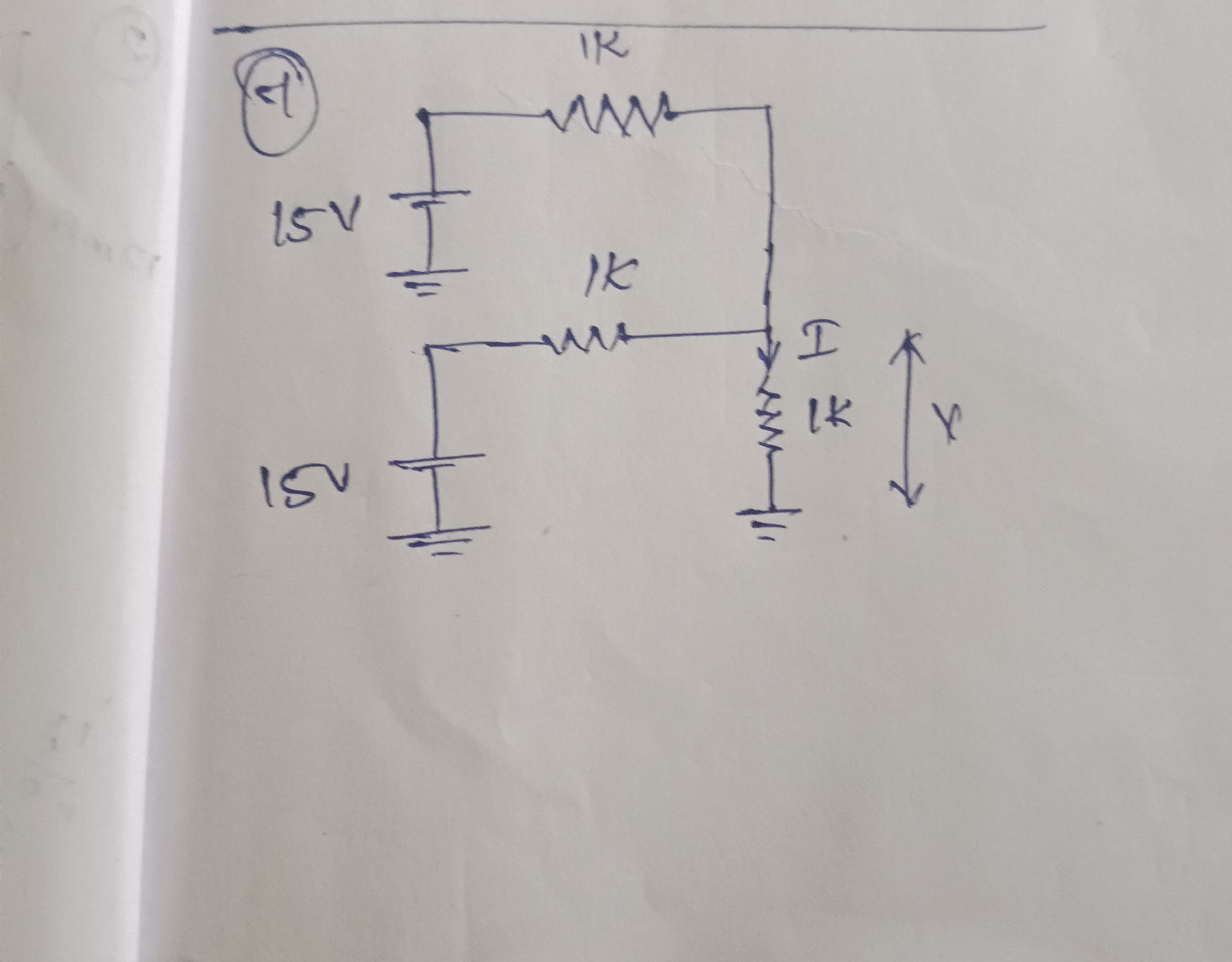 Here is a circuit with two 15V voltage | StudyX