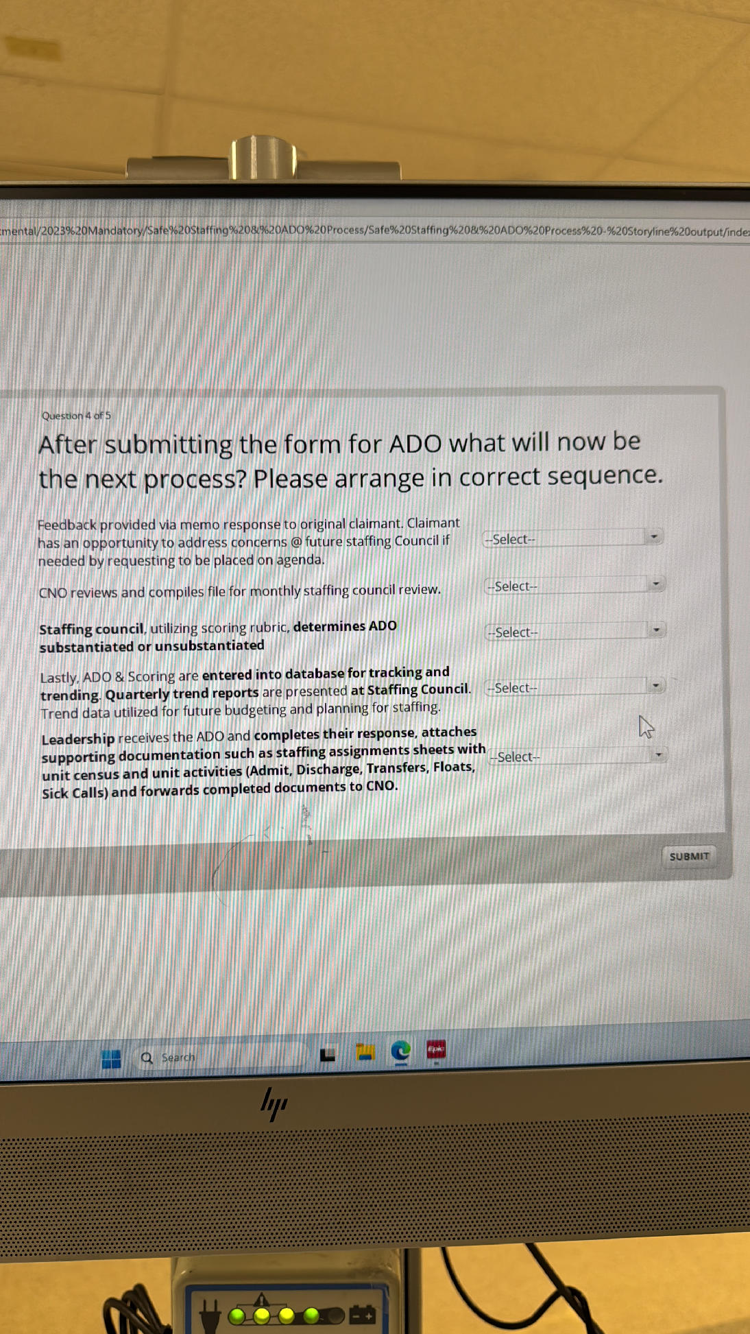 Question 4 of 5 After submitting the form | StudyX