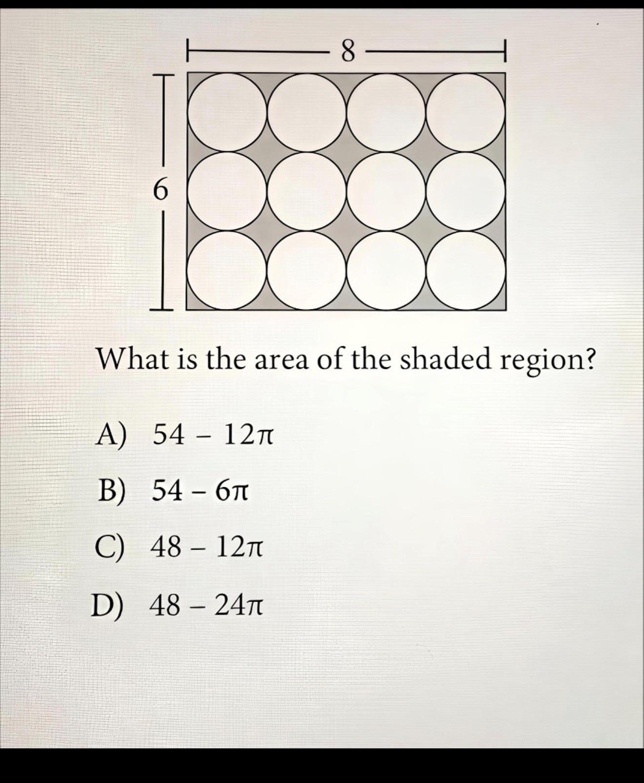 The figure shows a rectangle of width 8 and | StudyX