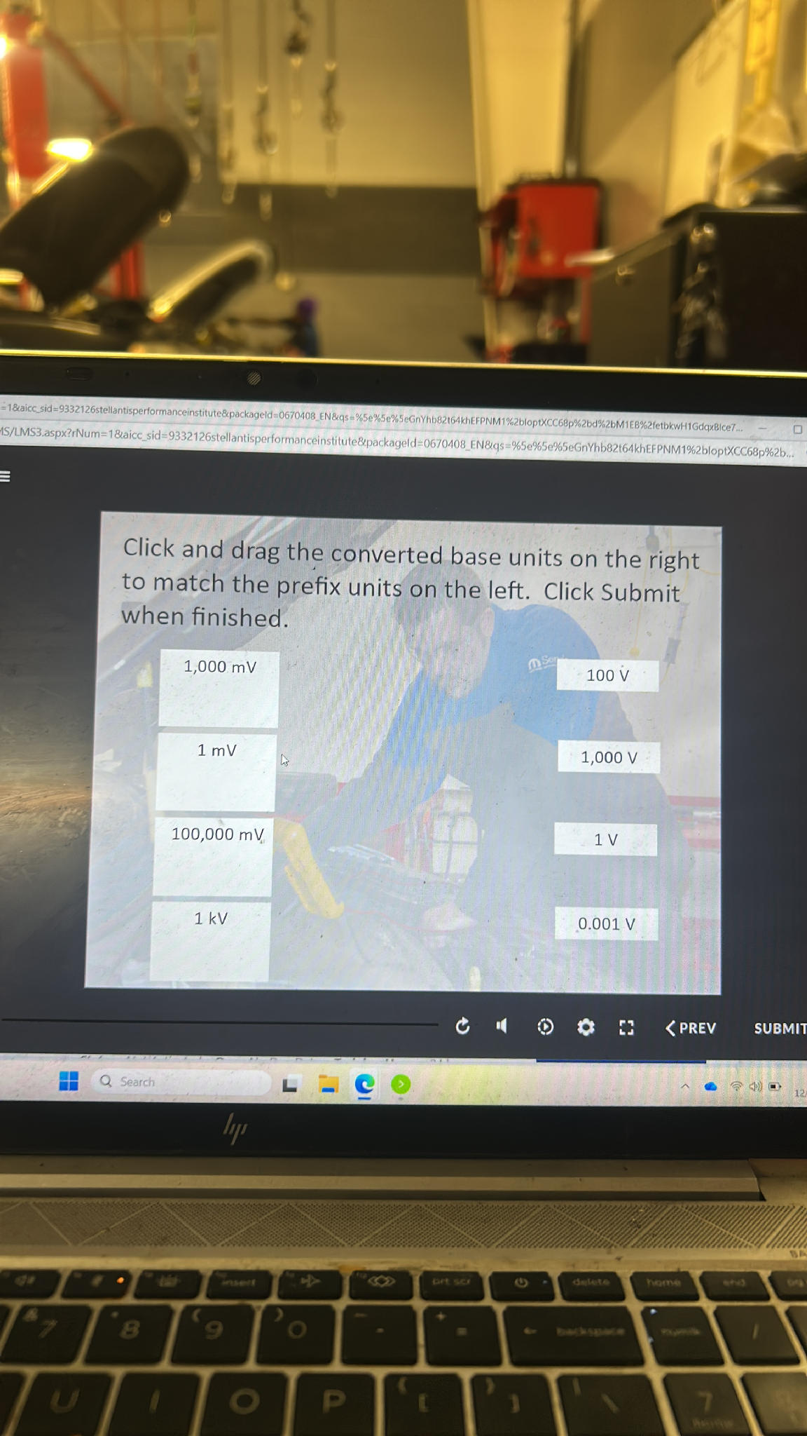 Click and drag the converted base units on | StudyX