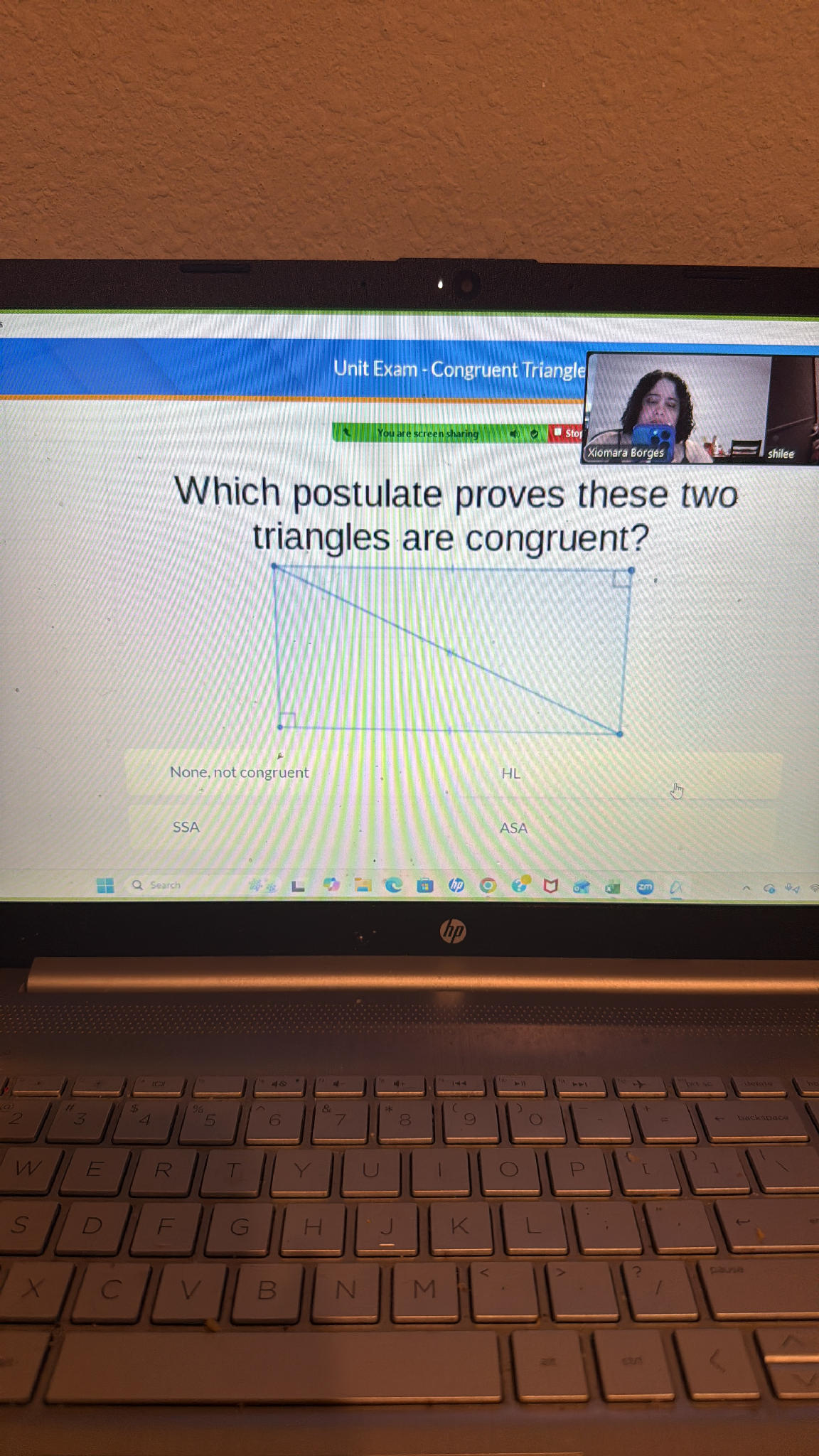 Which postulate proves these two triangles | StudyX