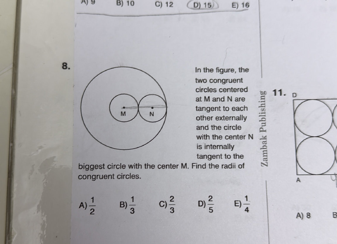 In the figure, the two congruent circles | StudyX